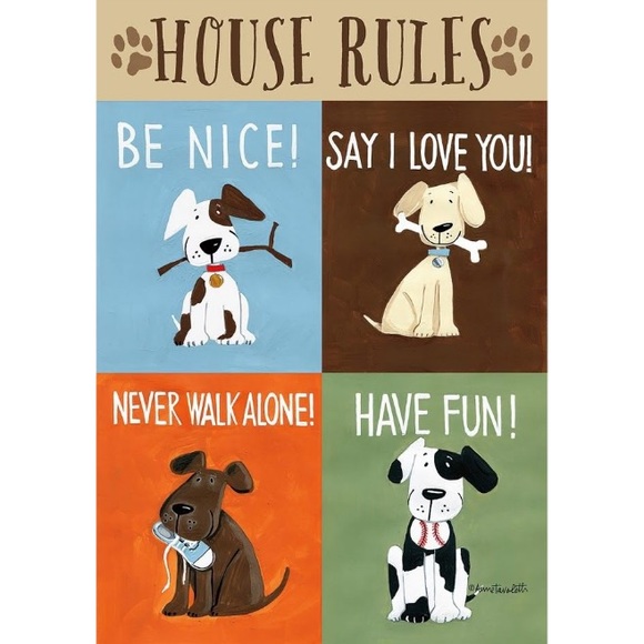Accents | Garden Flagnewcute Dog House Rules Cartoon Puppy | Poshmark
